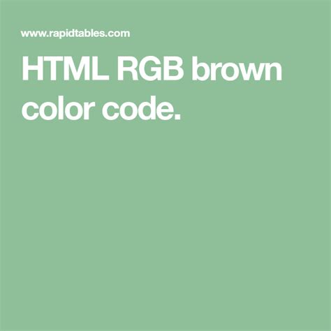 Image result for Brown Background Color HTML Code