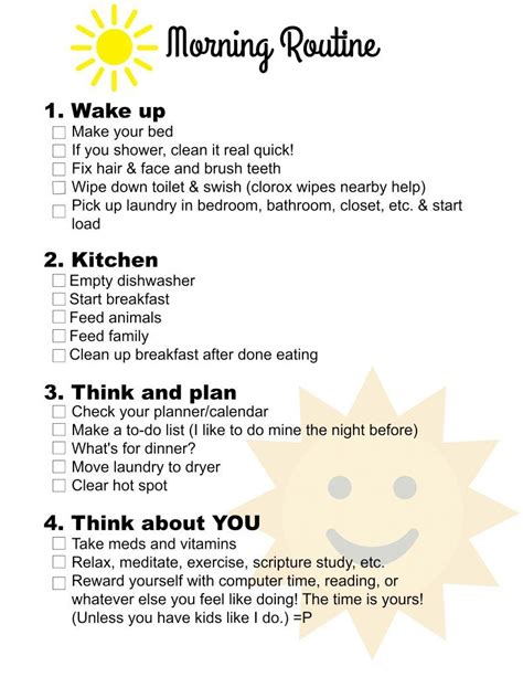 Image result for FlyLady Printable Daily Routine Cards