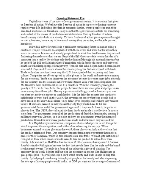 Image result for Debate Opening Statement Examples