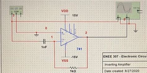 Image result for How to Connect Inverting Op Amplifier in Multisim