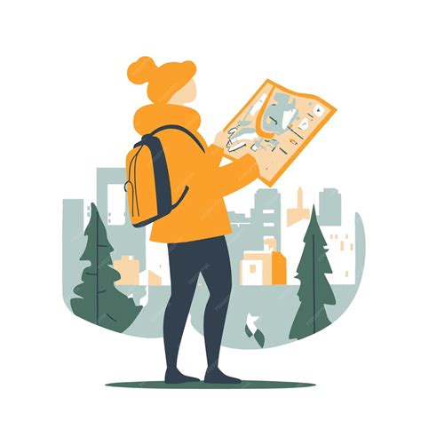 Image result for Person Using a Map Vector