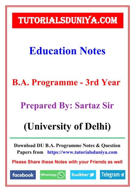Image result for Free Notes BA Programme Free Notes