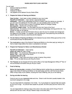 Image result for Motion Guidelines Example