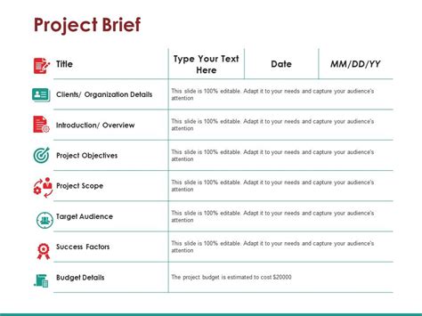 Image result for Project Brief Slide
