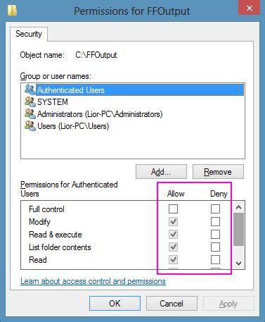 Image result for User Perrmissions Windows PowerShell