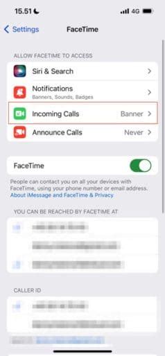 Image result for iOS Incoming FaceTime