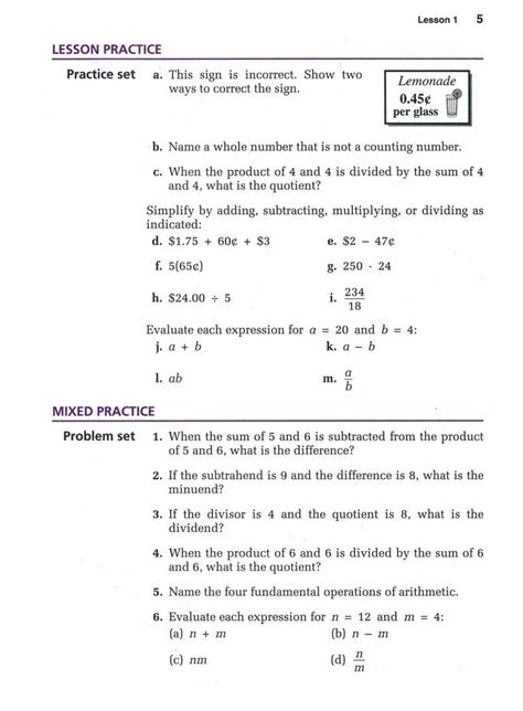 Image result for Saxon Math 5 Lesson 87 Answer Key