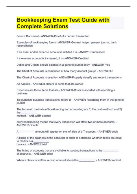 Image result for Bookkeeping Test Sample