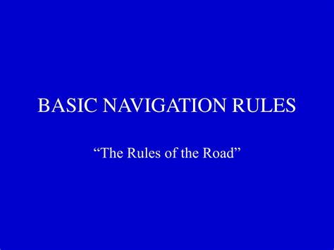Image result for Navigation Rules Questions