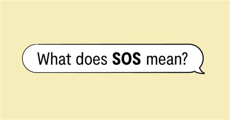 Image result for SOS Definition