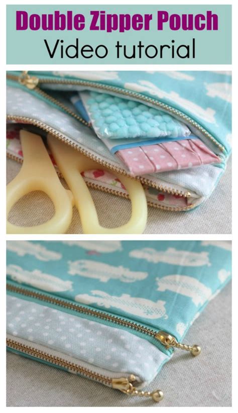 Image result for Double Zipper Pouch Tutorial