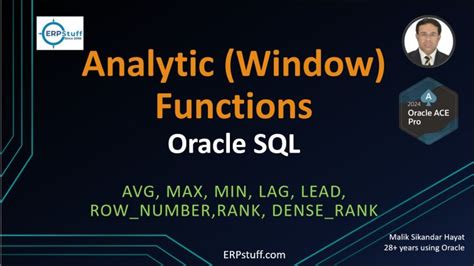 Image result for Oracle Window Functions