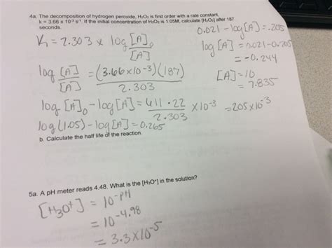 Image result for H2O2 Decomposition Graph