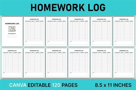 Image result for Homework Log Template