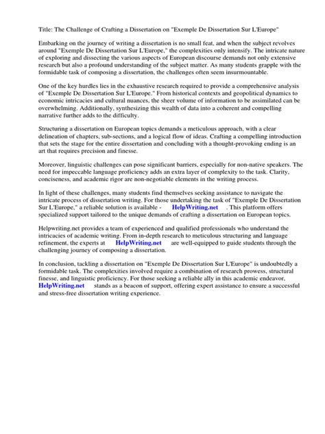 Image result for Dissertation Explicative Exemple