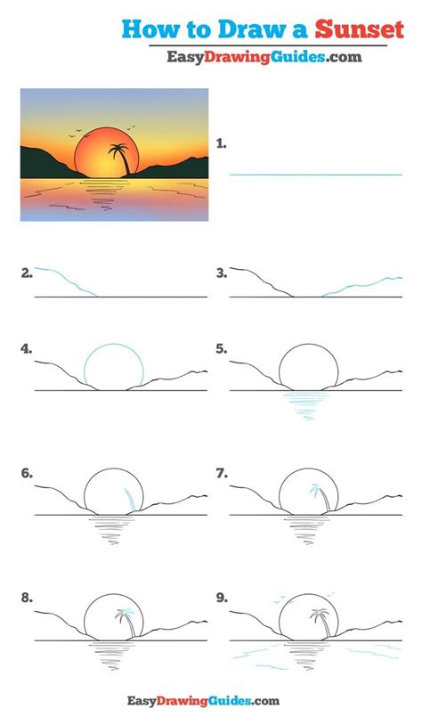 Image result for Drawing Sunset Tutorial