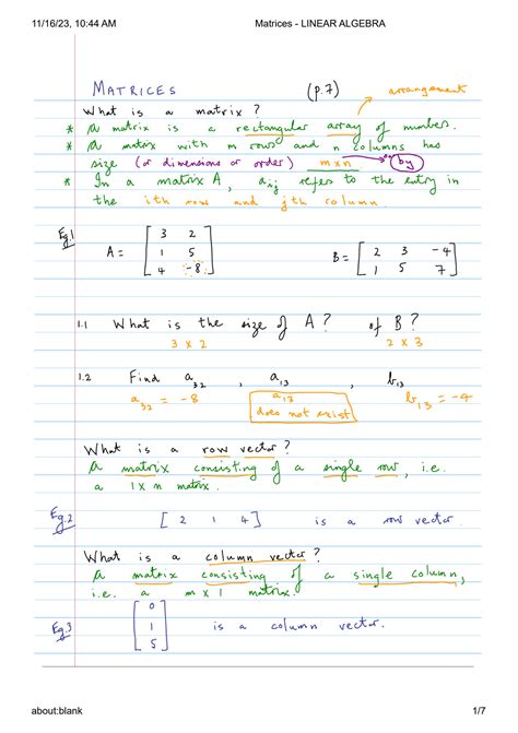 Image result for Linear Algebra Matrices