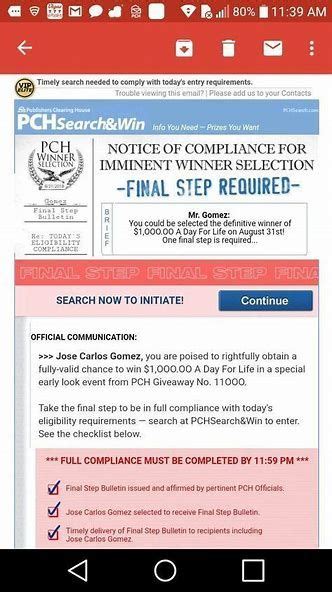 Image result for PCH Final Activation Code Entry