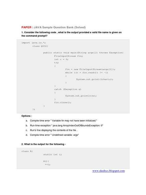 Image result for Java Question Bank