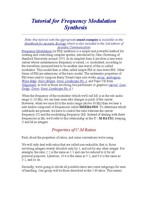 Image result for Frequency Modulation Synthesis