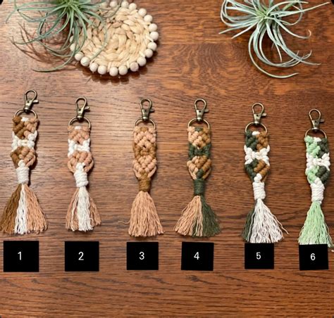 Image result for Colorful Macrame Keychains