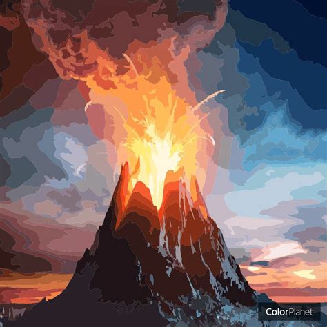 Image result for Volcano Art Lesson