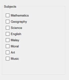 Image result for Visual Studio 2019 Multiple Checkbox