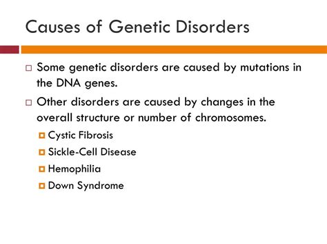 Image result for Three Types of Genetic Disorders