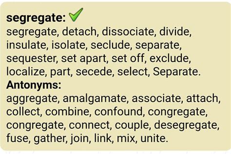 Image result for Segregate Meaning