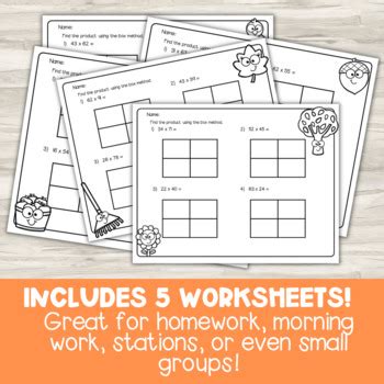 Image result for 4th Grade Math Box Method