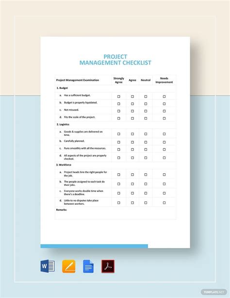 Image result for Checklist Example