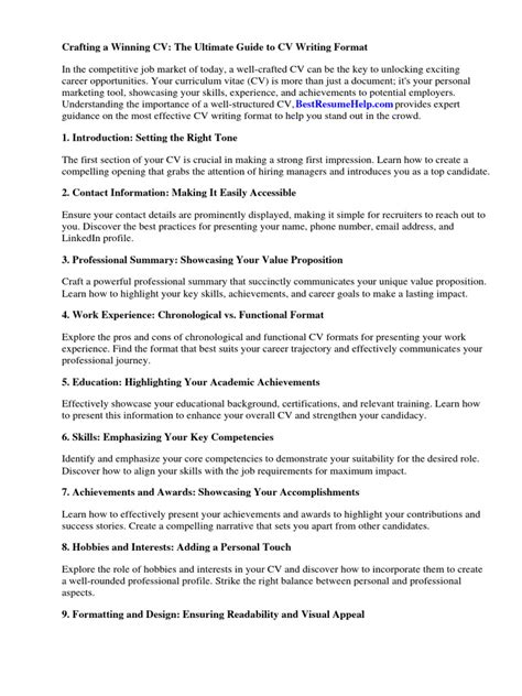 Image result for CV Writing PDF