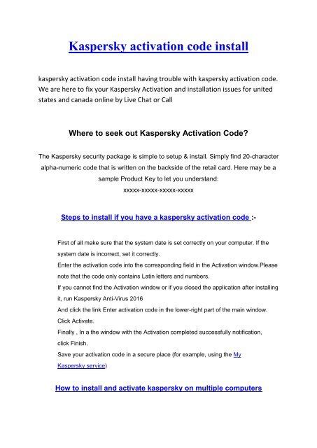 Image result for Kaspersky Activation Code 2020 Install