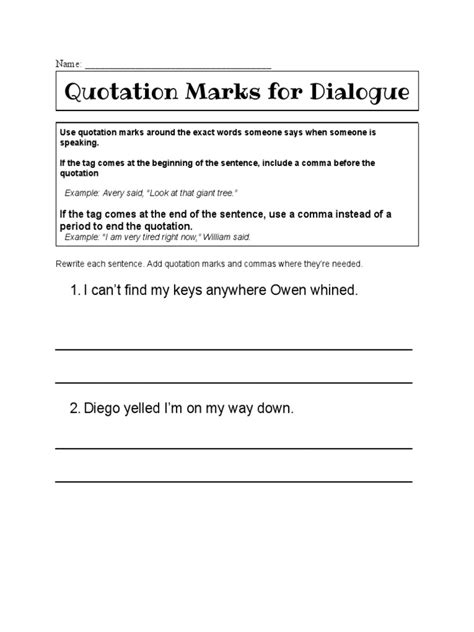 Image result for Quotation Marks Worksheet Free