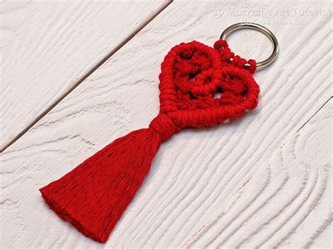 Image result for Heart Macrame Keychain Tutorial
