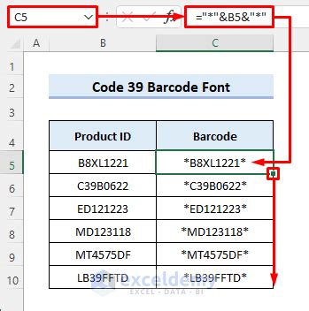 Image result for How to Create Barcode Using Excel
