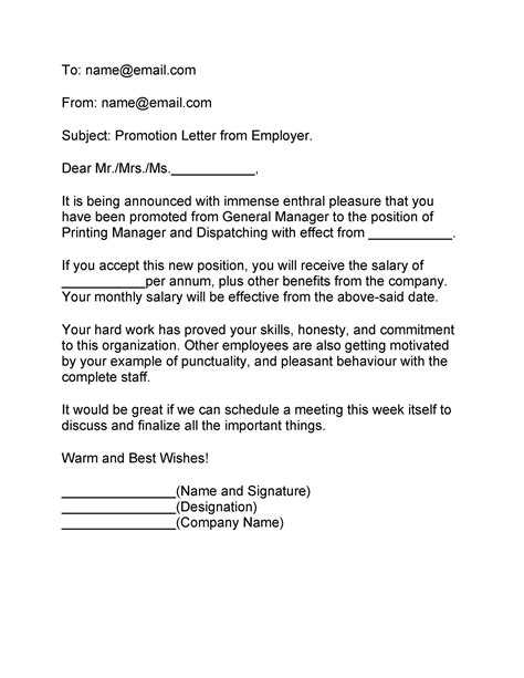 Image result for Formal Letter Format Promotion