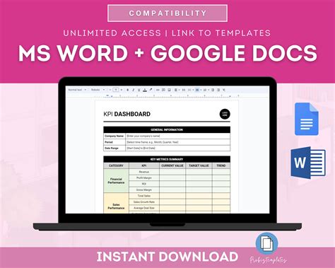 Image result for Key Performance Indicator Template