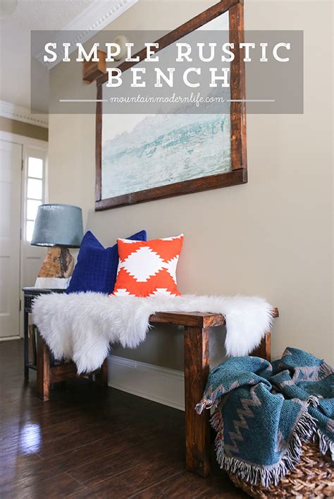 Rustic Wood Bench for Entryway | Mountainmodernlife.com