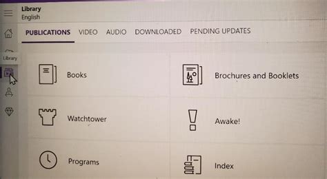 Image result for JW Library Menu Bar