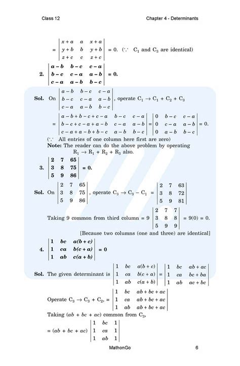 Image result for Class 12 Maths Chapter 4
