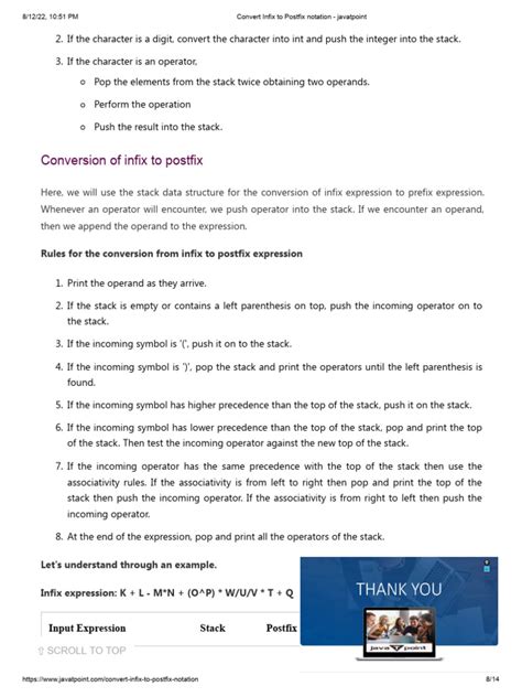 Image result for Infix to Postfix Implementation Java