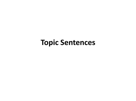 Image result for Topic Sentence for Slides