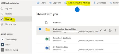 Image result for One Drive Business Organization Folder Example