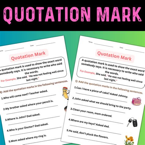 Image result for Quotation Marks Worksheet Free
