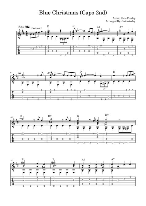 Image result for Blue Christmas Guitar Tutorial