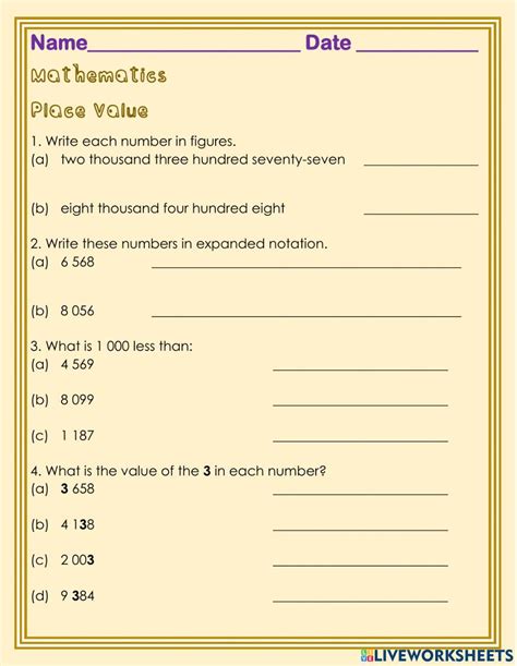Image result for Place Value Comparing Numbers Worksheet