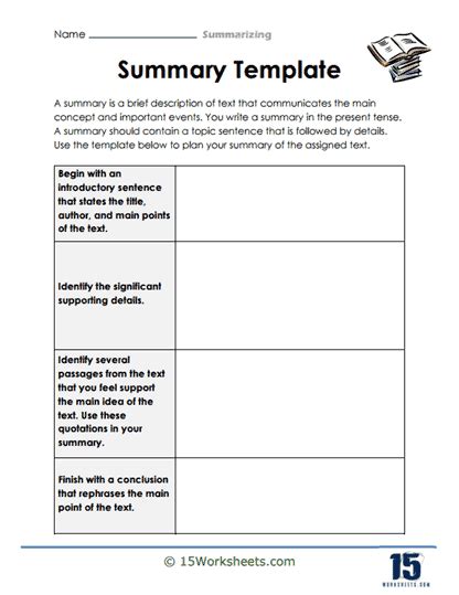 Image result for Summarizing Practice Worksheet