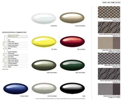 Image result for Ford Paint Color Chart