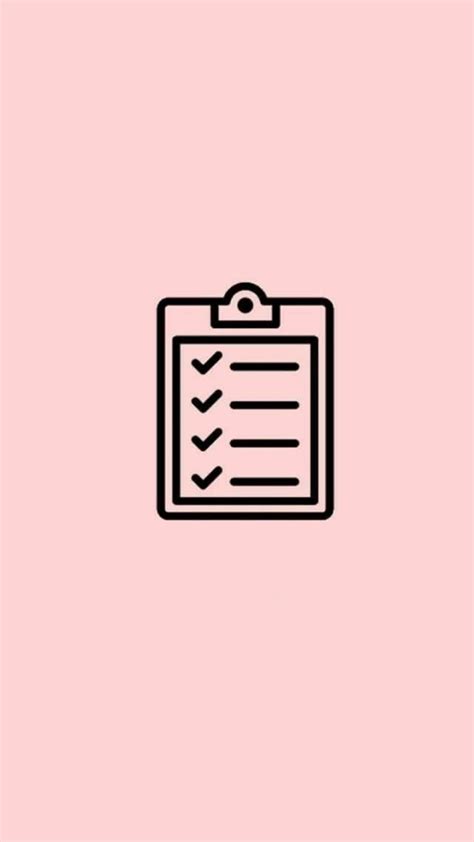 Notes Icon Aesthetic Pink Background